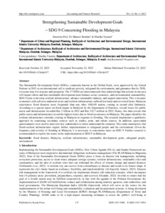 Strengthening Sustainable Development Goals – SDG 9 Concerning Flooding in Malaysia - IIUM ...